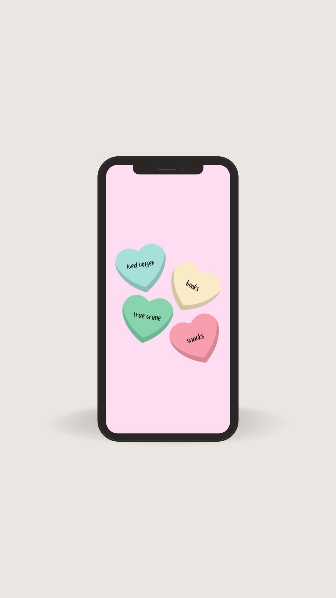 Conversation Hearts. Digital Download Only. Wallpaper - Etsy