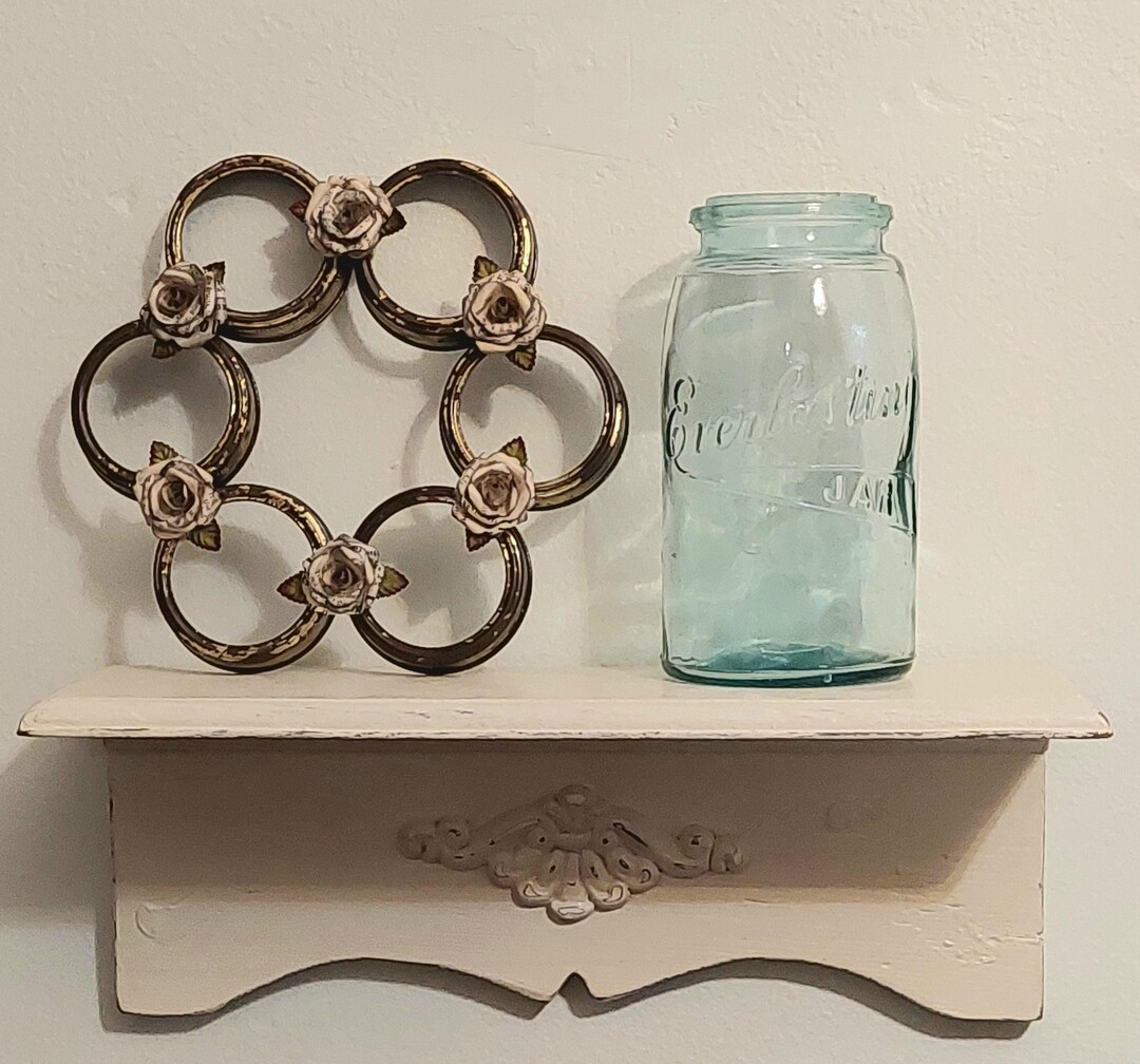 Rustic Farmhouse Metal Canning Jar Ring Wreath Reclaimed Vintage ...