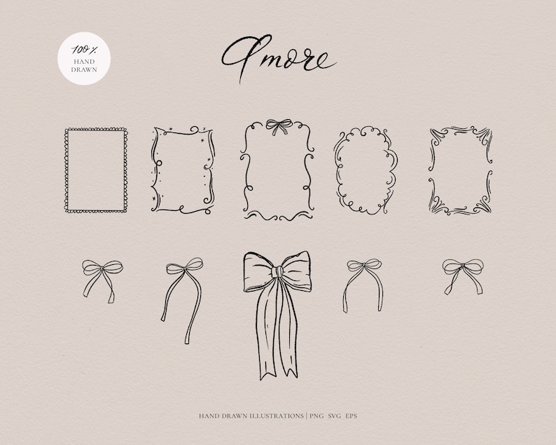 Bow Svg. Frame for Wedding Invitations. Line Bows Clipart. Wedding ...