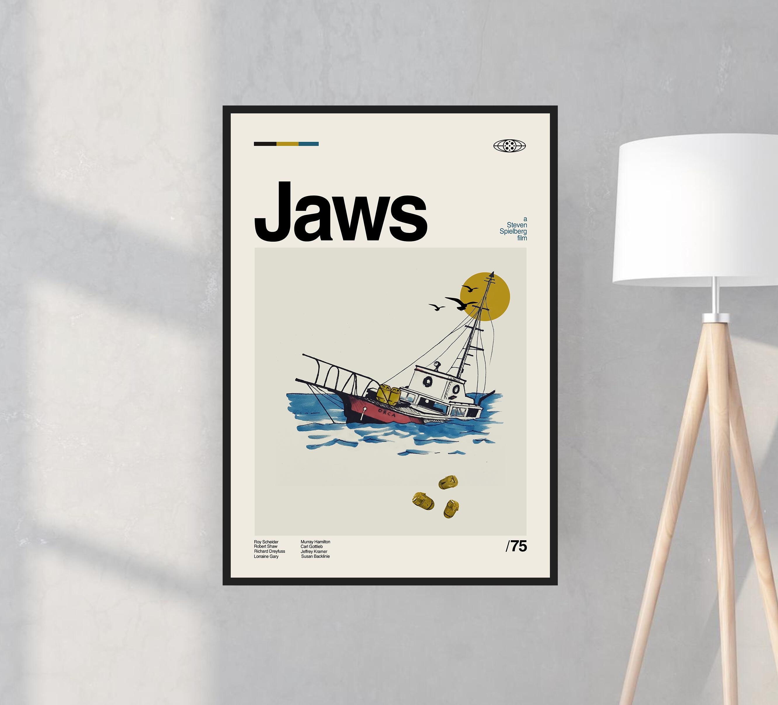 Jaws Movie Poster, Jaws Print, Jaws Poster, Horror Poster, Movie Poster ...