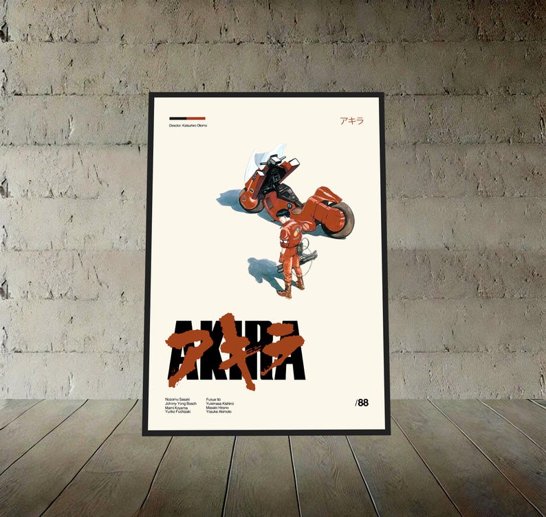 Akira Anime Poster, Akira Poster, Akira Print, Anime Print, Movie ...