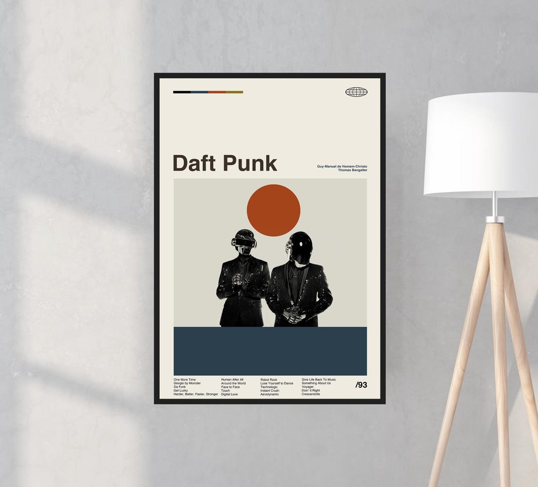 Daft Punk Poster, Daft Punk Album Poster, Daft Punk Print, Music Poster ...