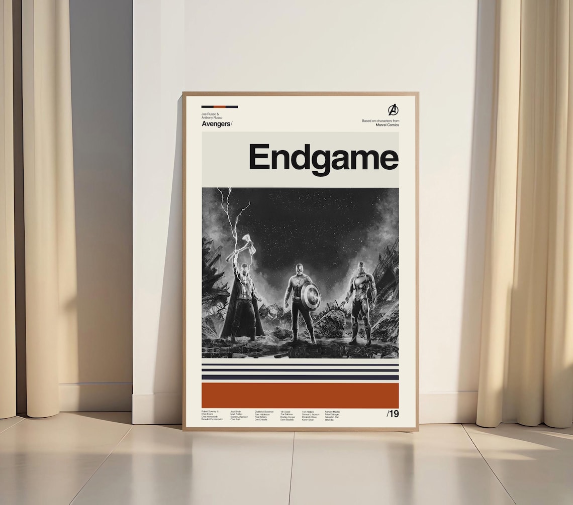 Endgame Avengers Poster, Endgame Print, Avengers Print, Movie Poster ...