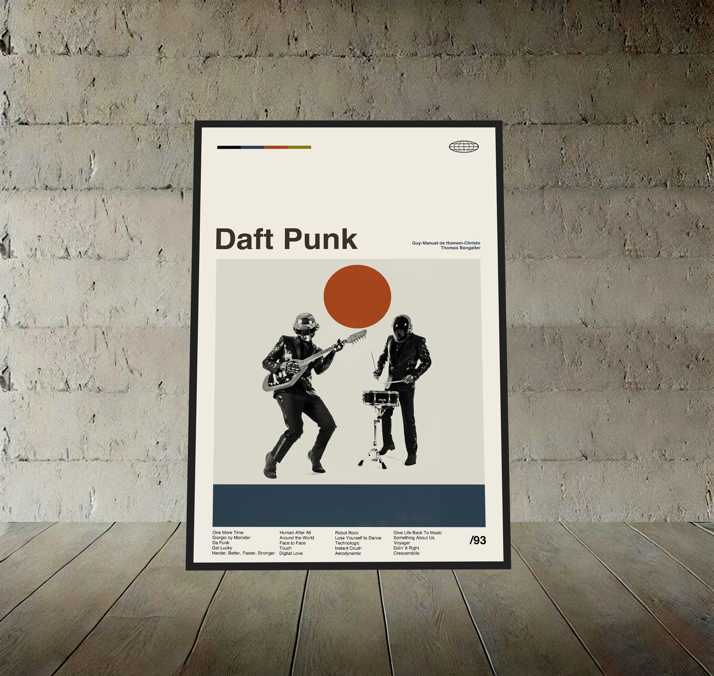 Daft Punk Poster, Daft Punk Album Poster, Daft Punk Print, Music Poster ...