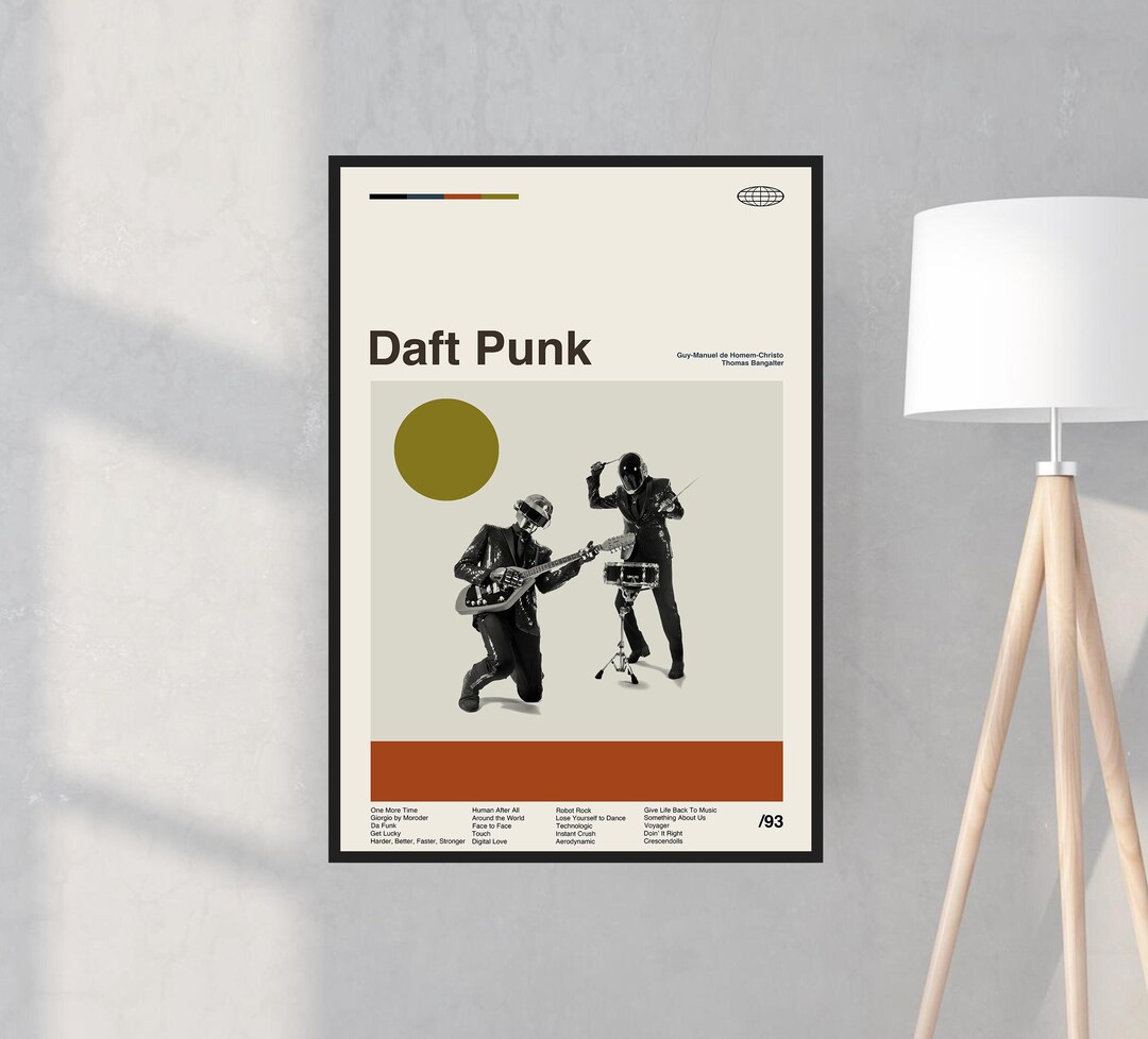 Daft Punk Poster, Daft Punk Album Poster, Daft Punk Print, Music Poster ...