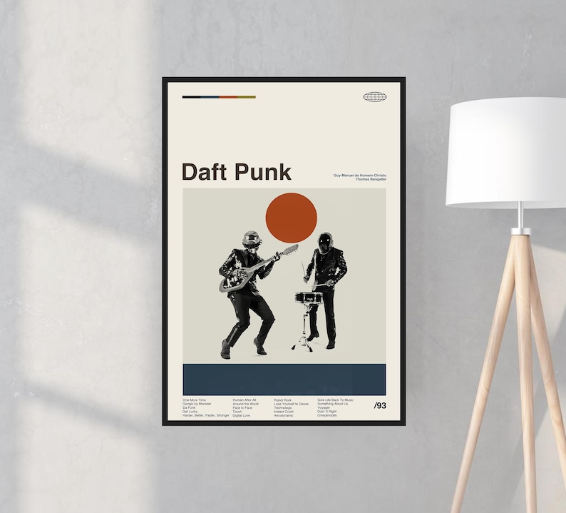 Daft Punk Poster, Daft Punk Album Poster, Daft Punk Print, Music Poster ...