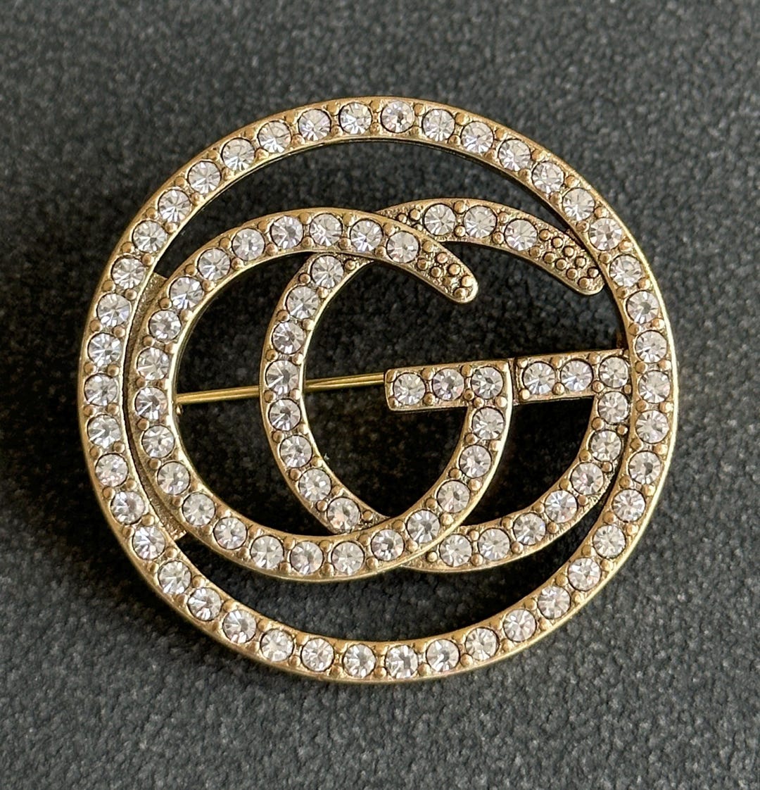 Vintage Stylish Gucci Circle Brooches Diamond - Etsy