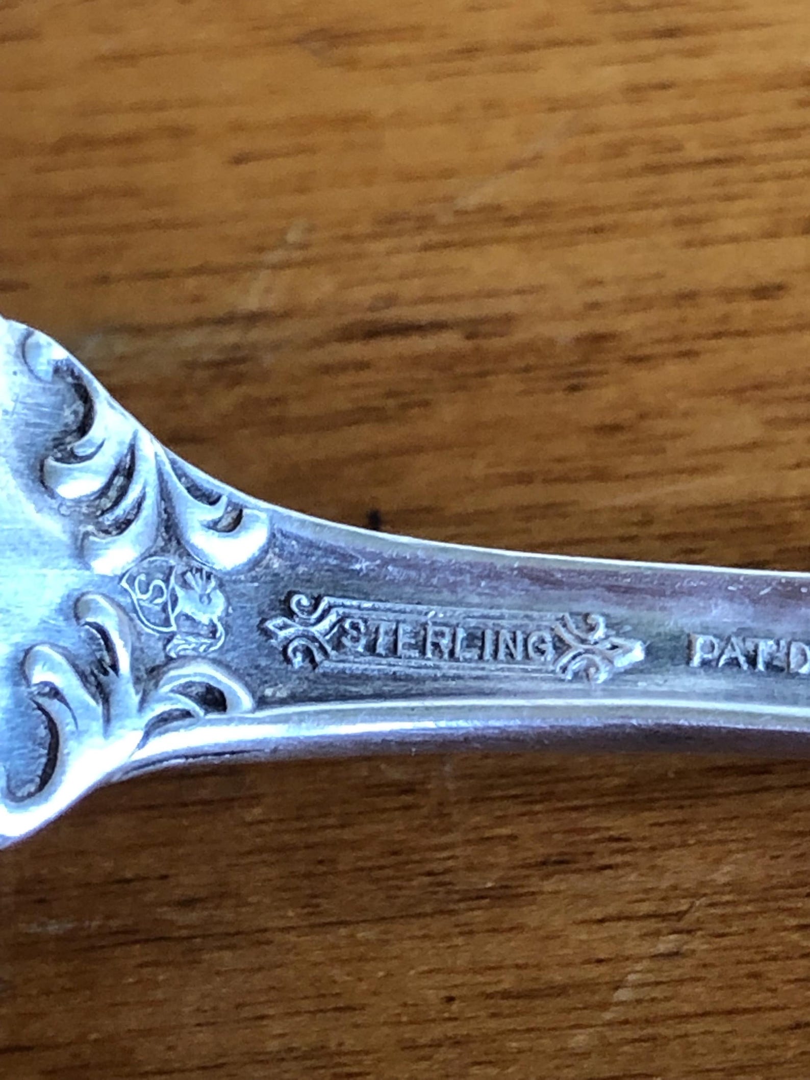 Vintage International Silver Co Sterling Spoon - Alpine Pattern - Etsy