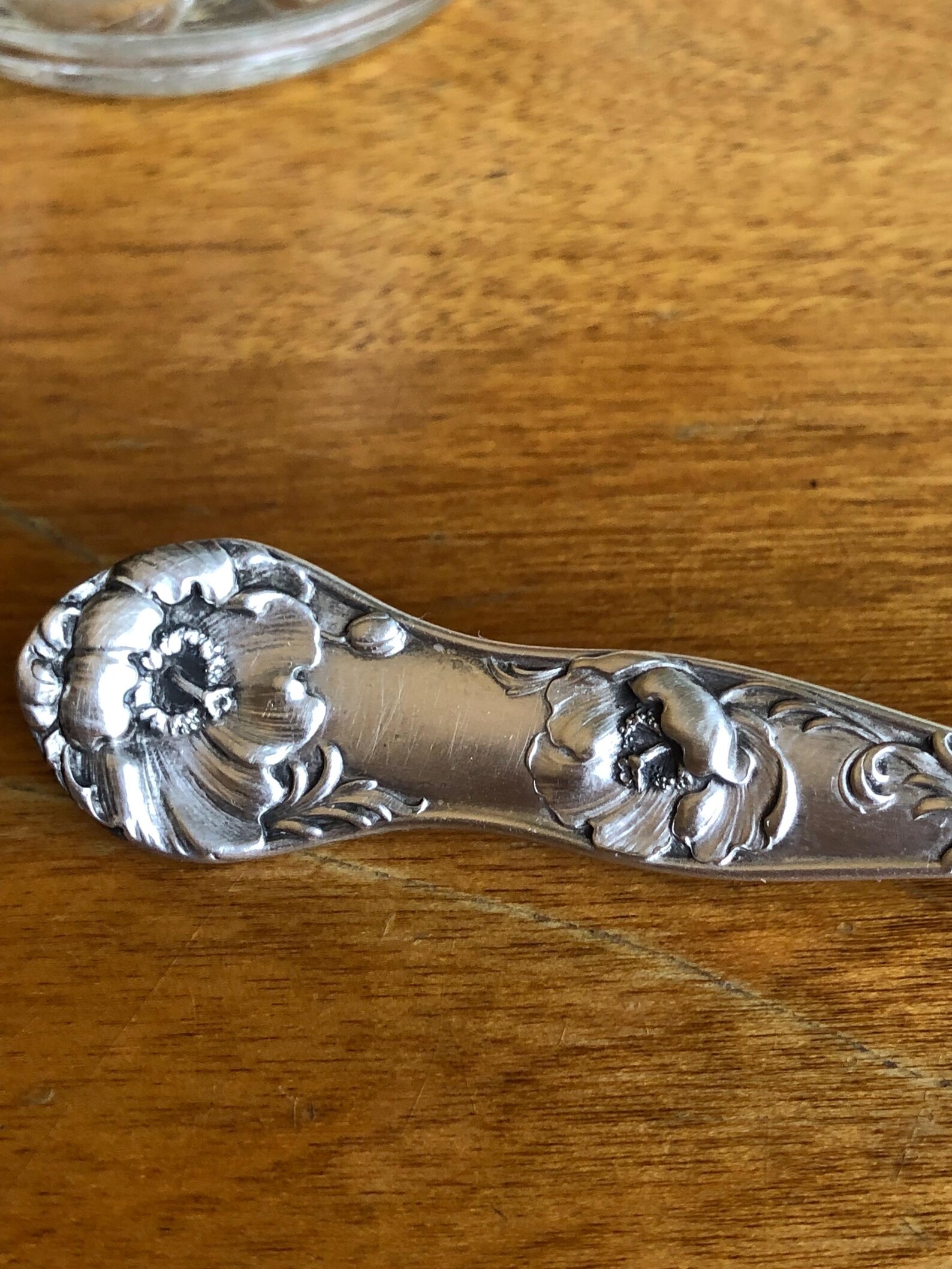 Vintage International Silver Co Sterling Spoon - Alpine Pattern - Etsy