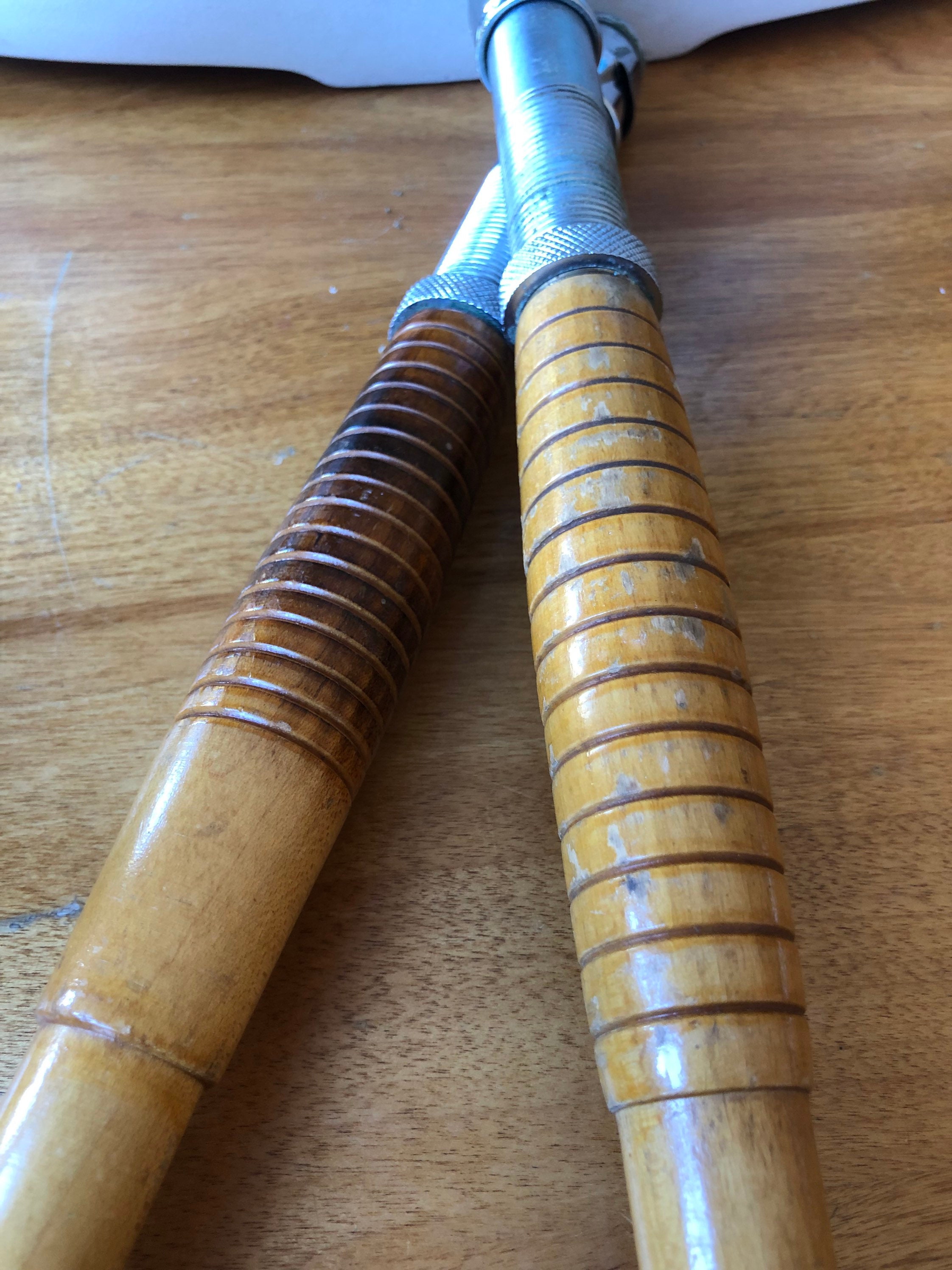 2 Vintage Bamboo Fishing Rod Handles - Etsy