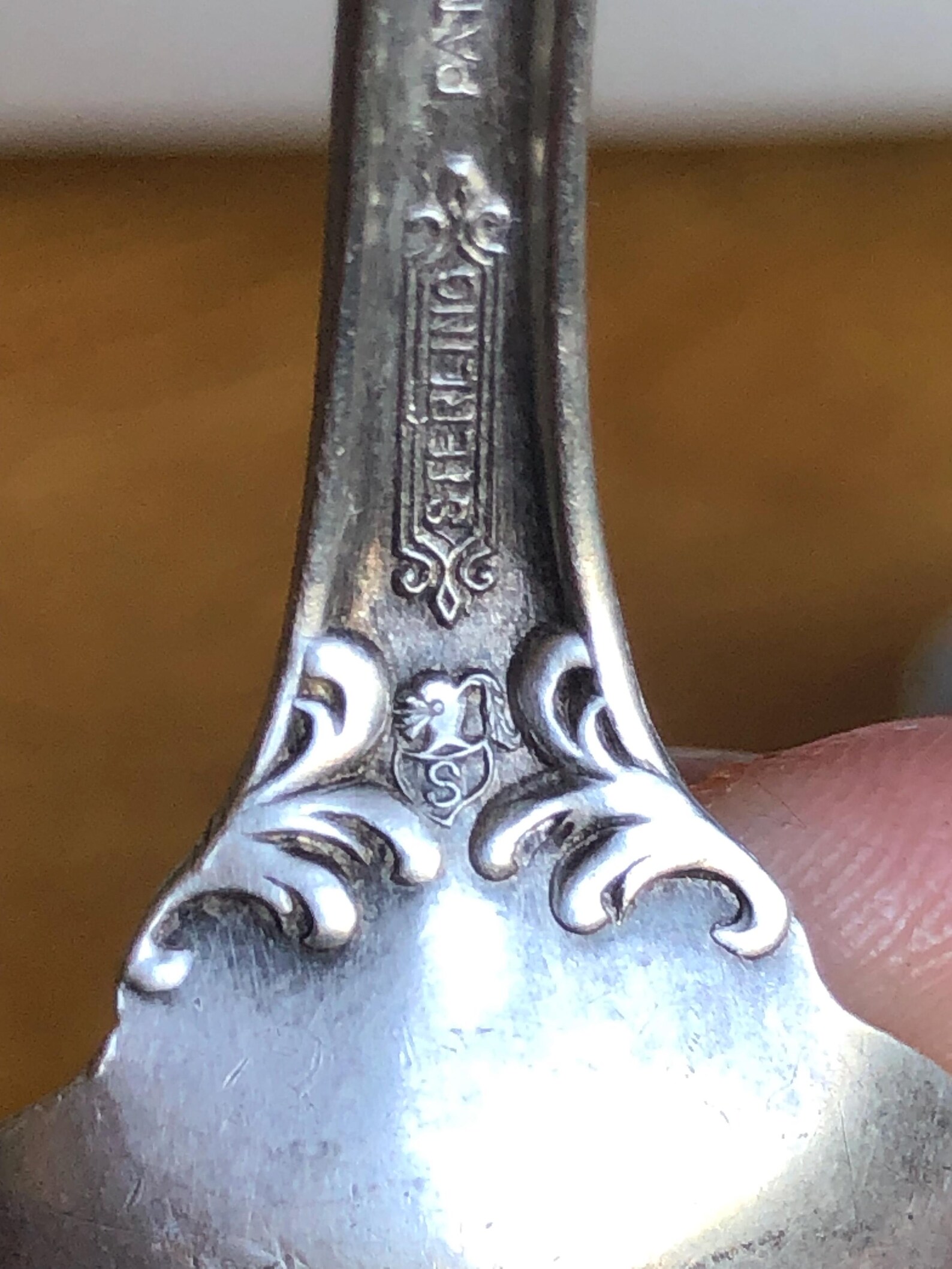 Vintage International Silver Co Sterling Spoon - Alpine Pattern - Etsy