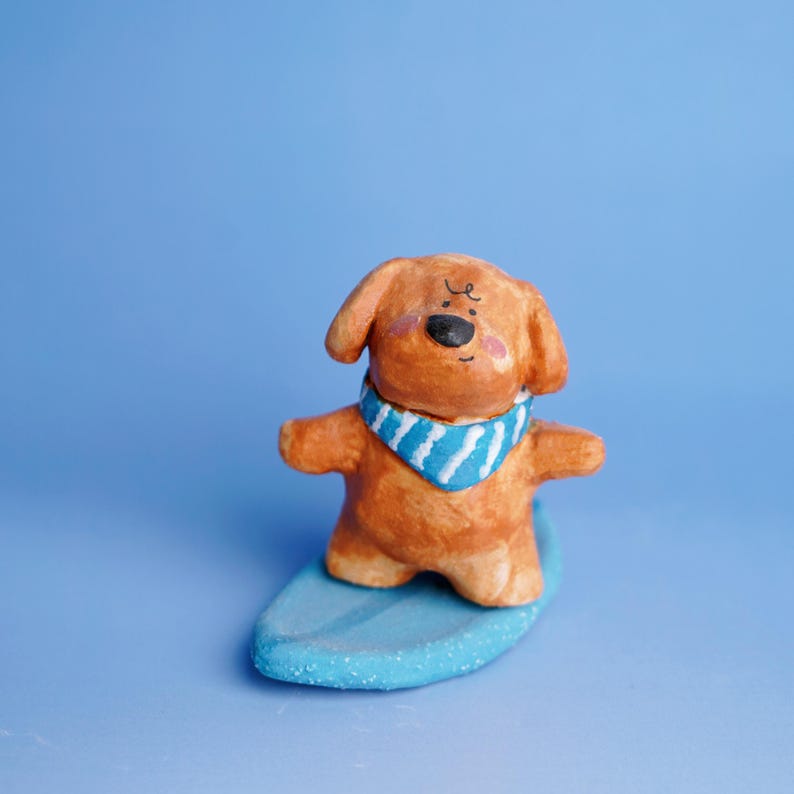 Custom Ceramic Pet Figure With Crystal and Accessories - Etsy