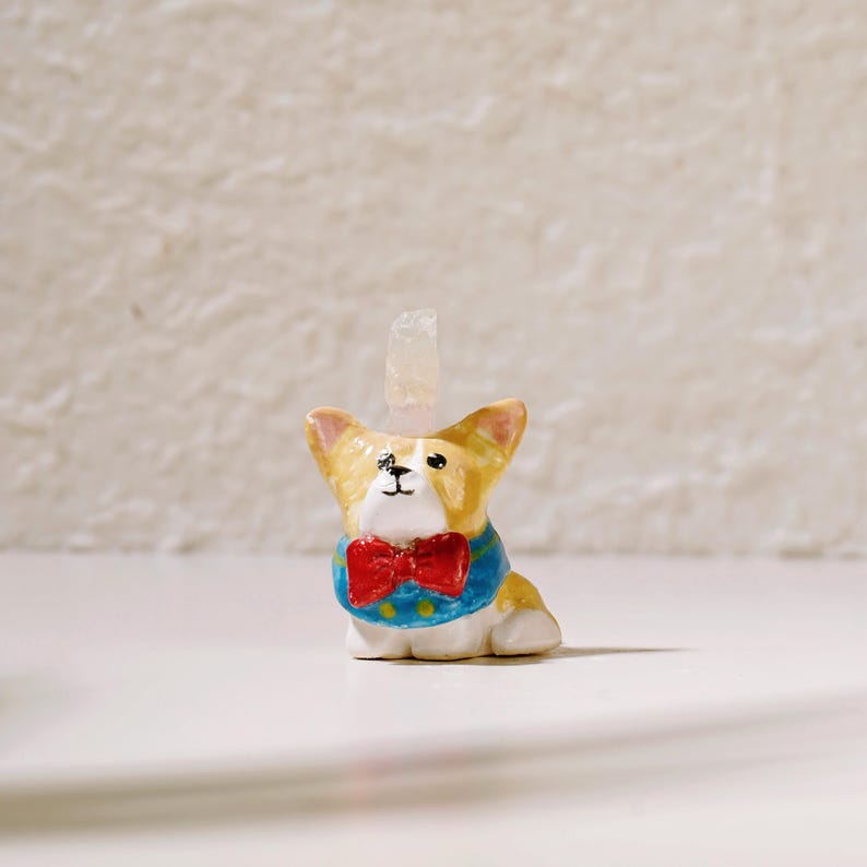 Custom Ceramic Pet Figure With Crystal and Accessories - Etsy
