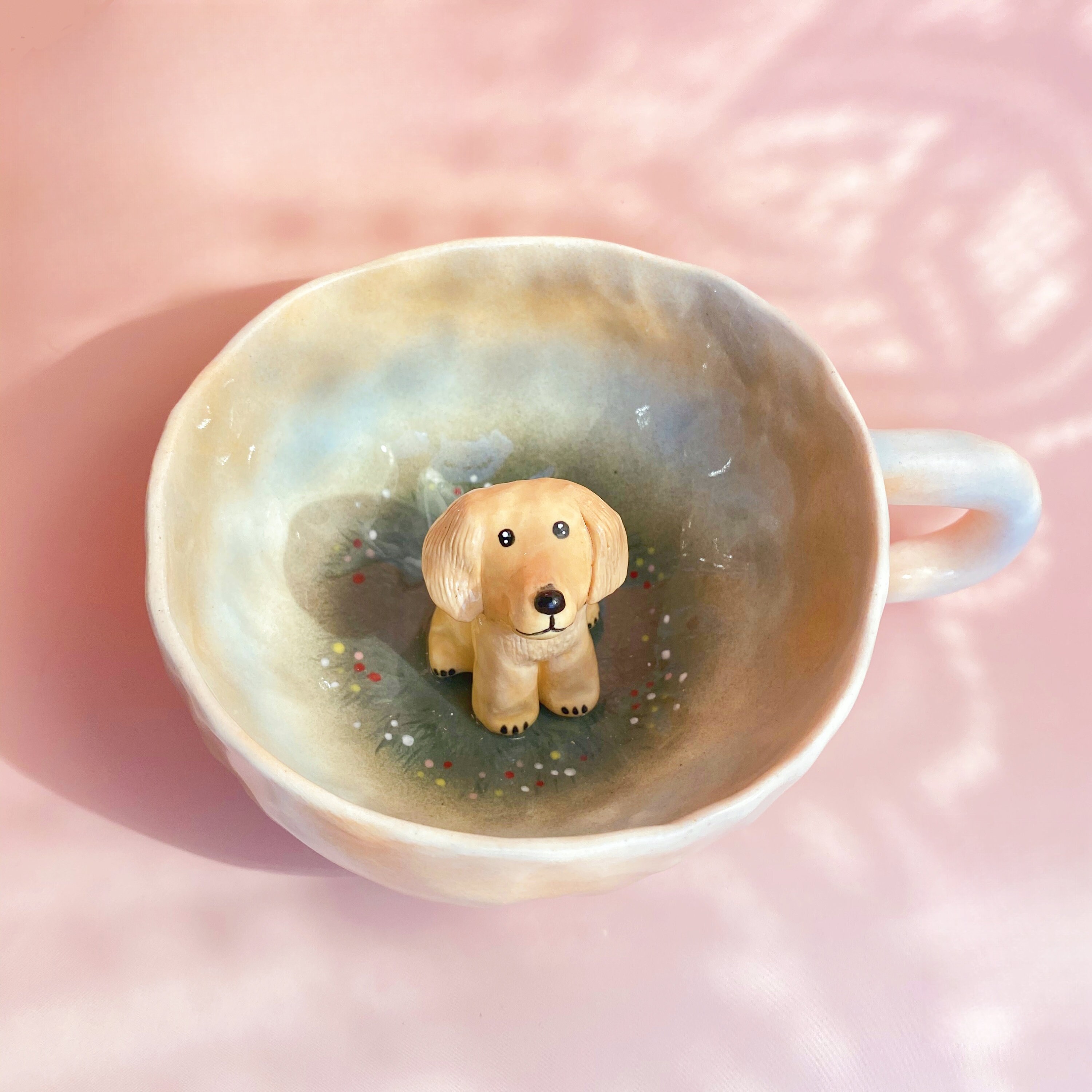 Custom Pet Mug: Handmade Ceramic Peekaboo Dog Coffee Cup - Etsy