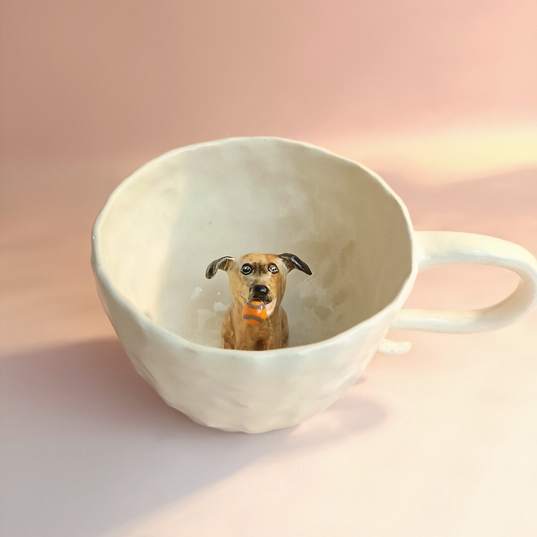 Custom Pet Mug Pet Figure Mug Handmade Ceramic Gift for Pet Lovers ...