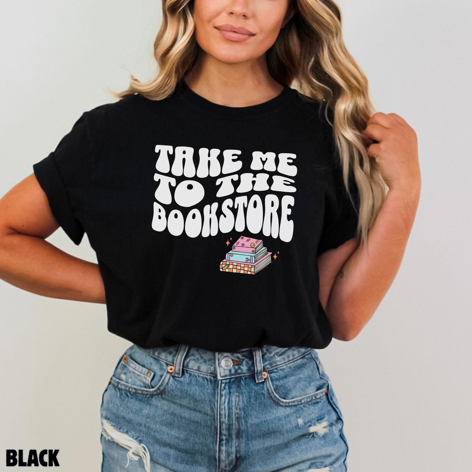 Take Me to the Bookstore Shirt, Comfort Colors Bookish Tee, Book Lover ...