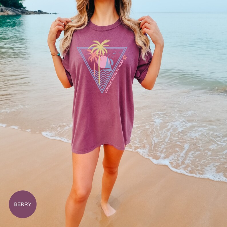 Beach T-shirt, Comfort Colors Oversized Summer Tee, Beach Vacation ...