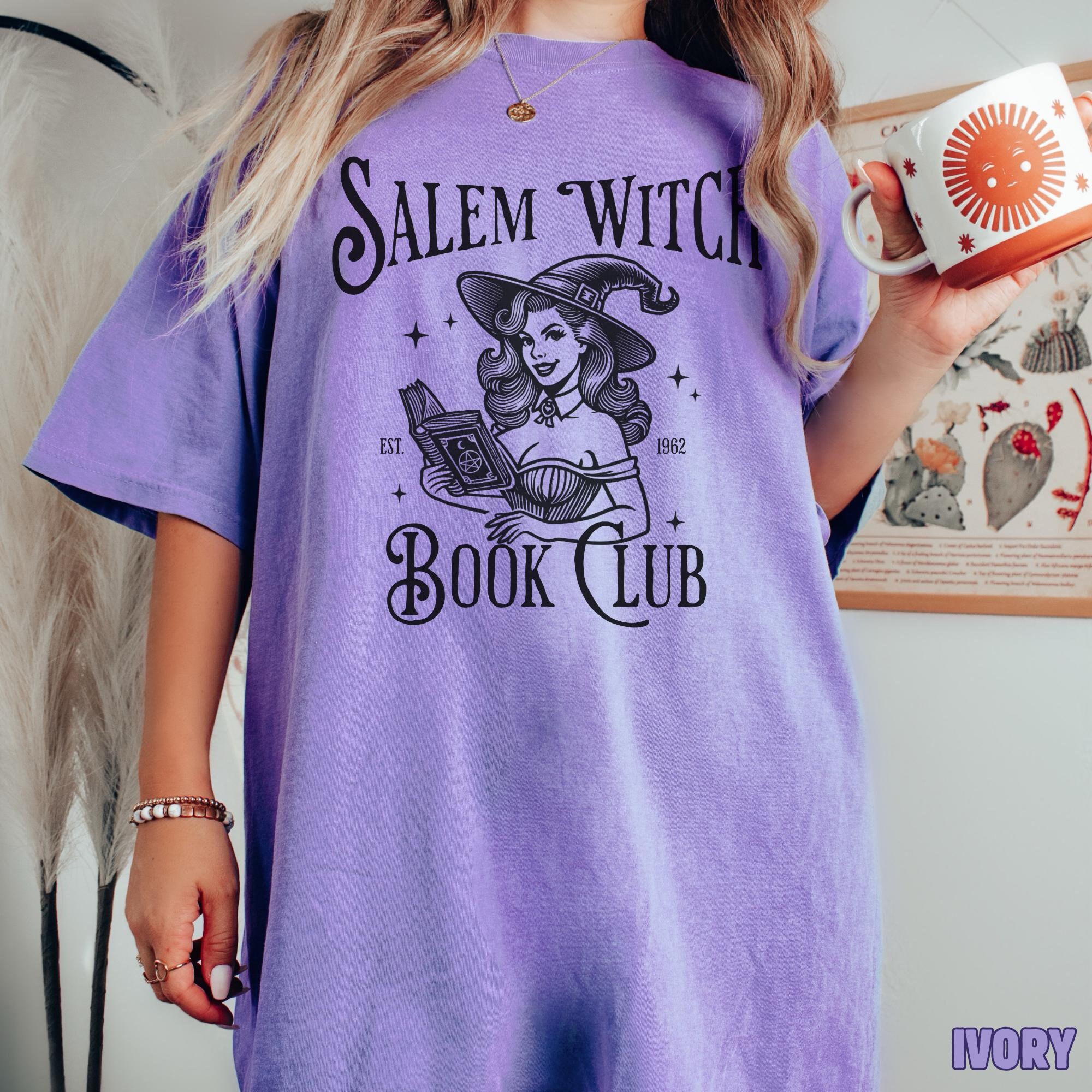 Comfort Colors Salem Witch Book Club Shirt, Halloween Gift, Witches ...