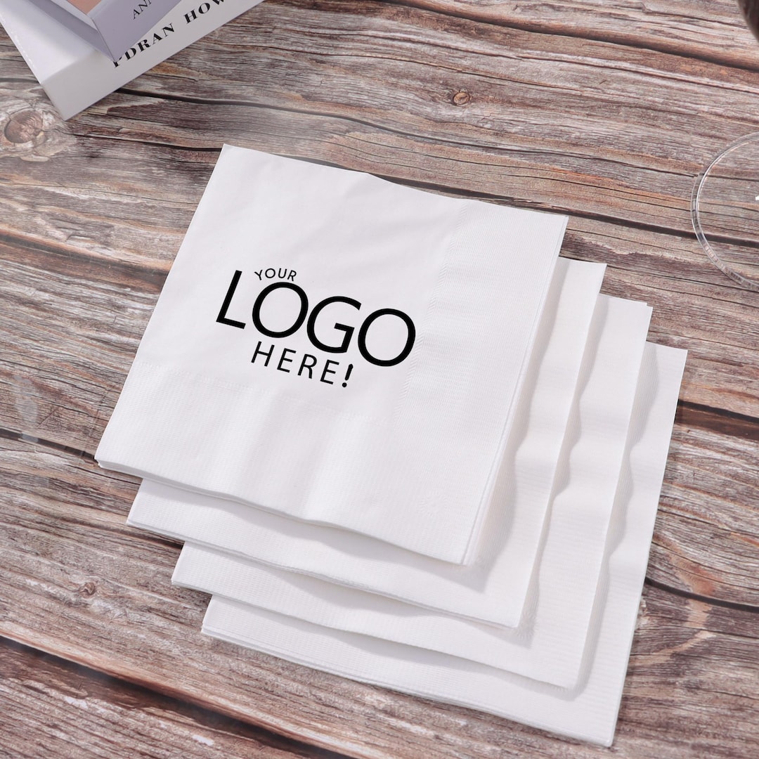 Custom Logo Napkins, Artwork Design Napkins, Wedding Logo Napkins ...