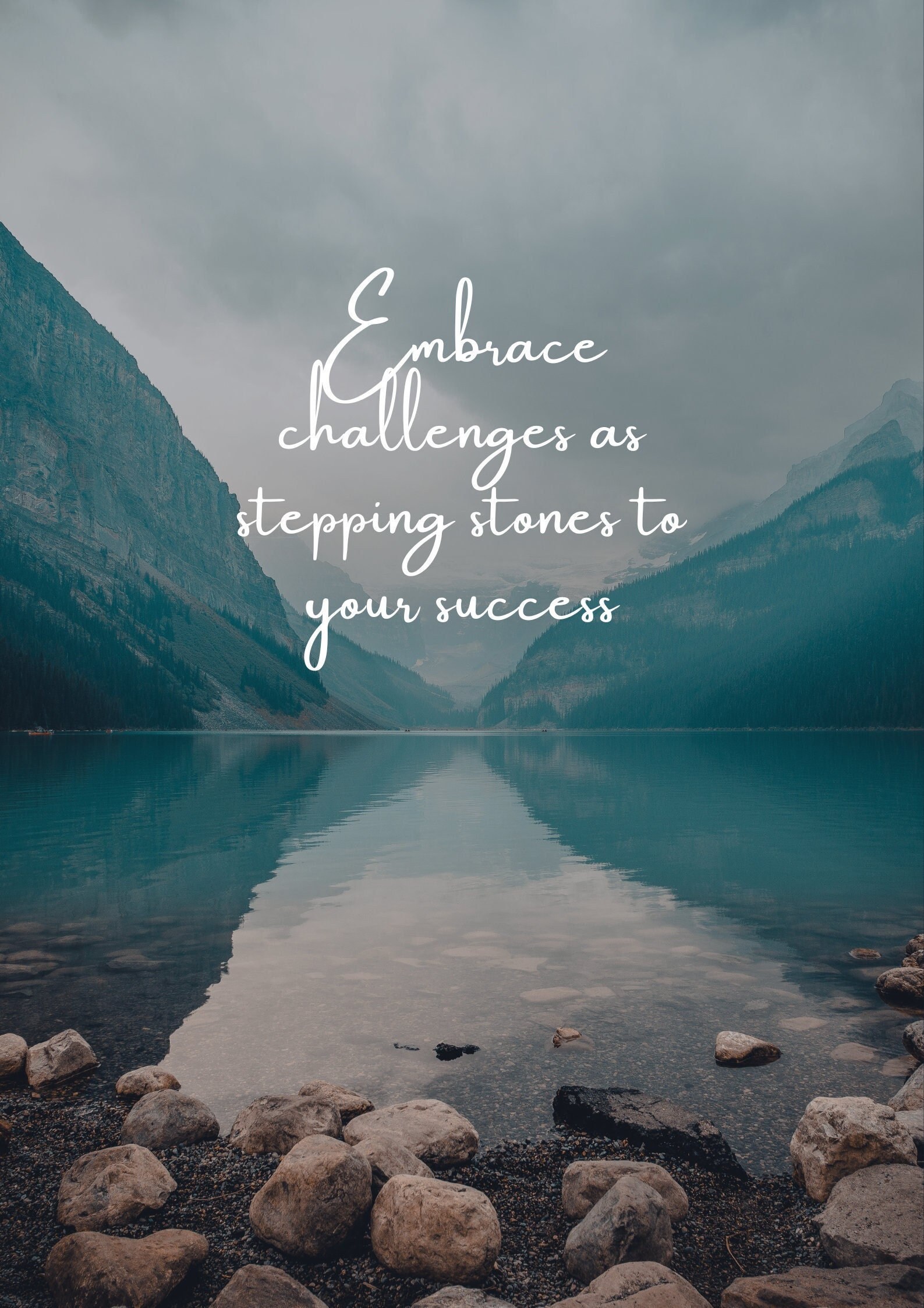 Embrace Challenges as Stepping Stones Inspirational Downloadable PDF ...