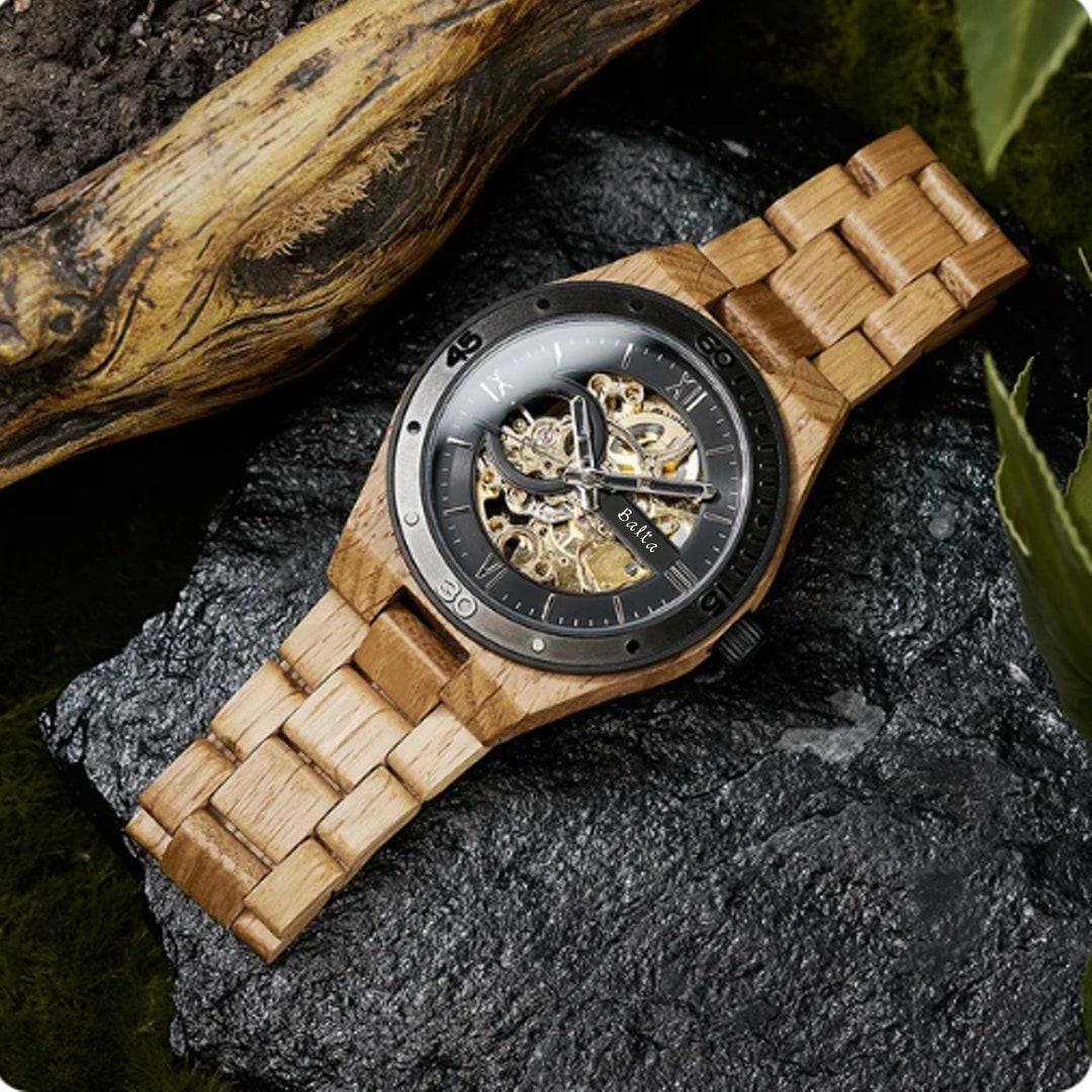 Balïa Luxury Wood Watch for Men, Customizable With Engraving Ideal for ...