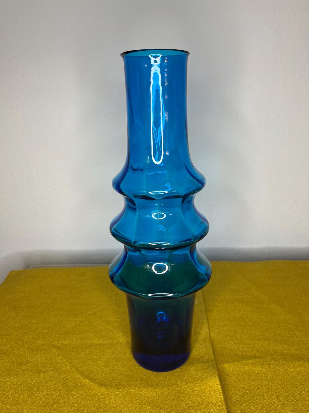 Crystal Glass, Pagoda Vase, Mouth-blown, Space Age, Vintage, Design ...