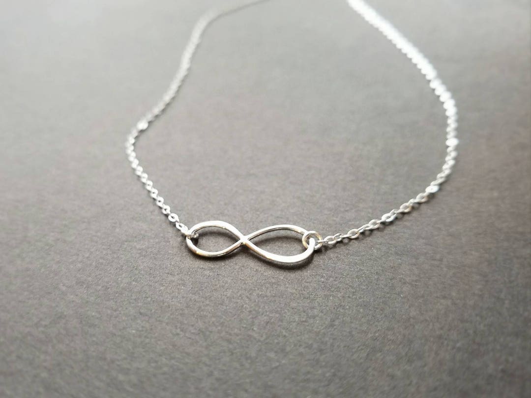 Infinity Necklace, Sterling Silver - Etsy