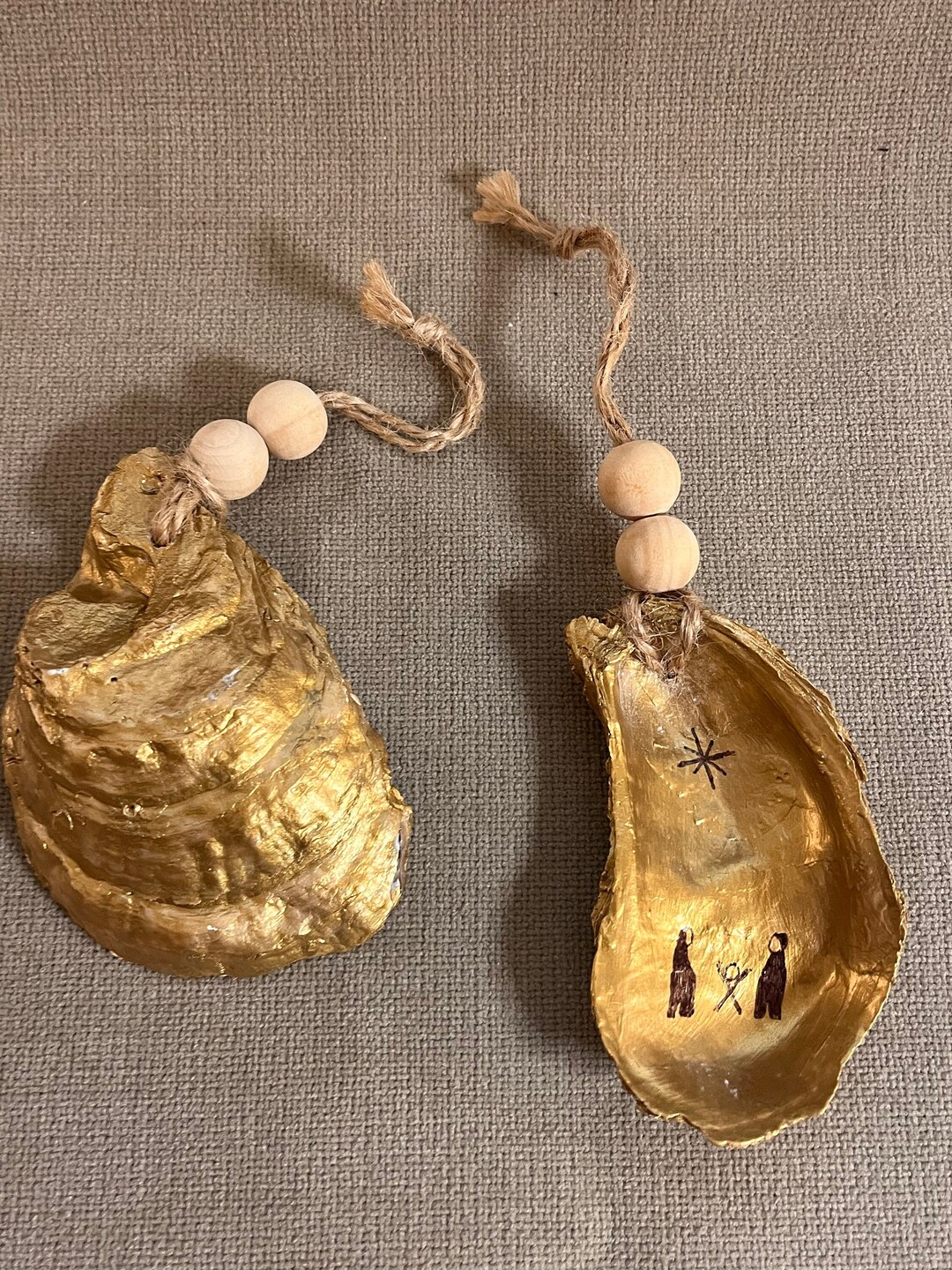 Oyster Shell Christmas Nativity Ornament - Etsy