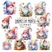 Gnomes Clipart Bundle - PNG Files - 12 Seasonal Gnomes for Every Month ...