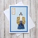 Origami Kimono Paper Doll Samurai Greeting Card Thank You Card 5 X 7 ...
