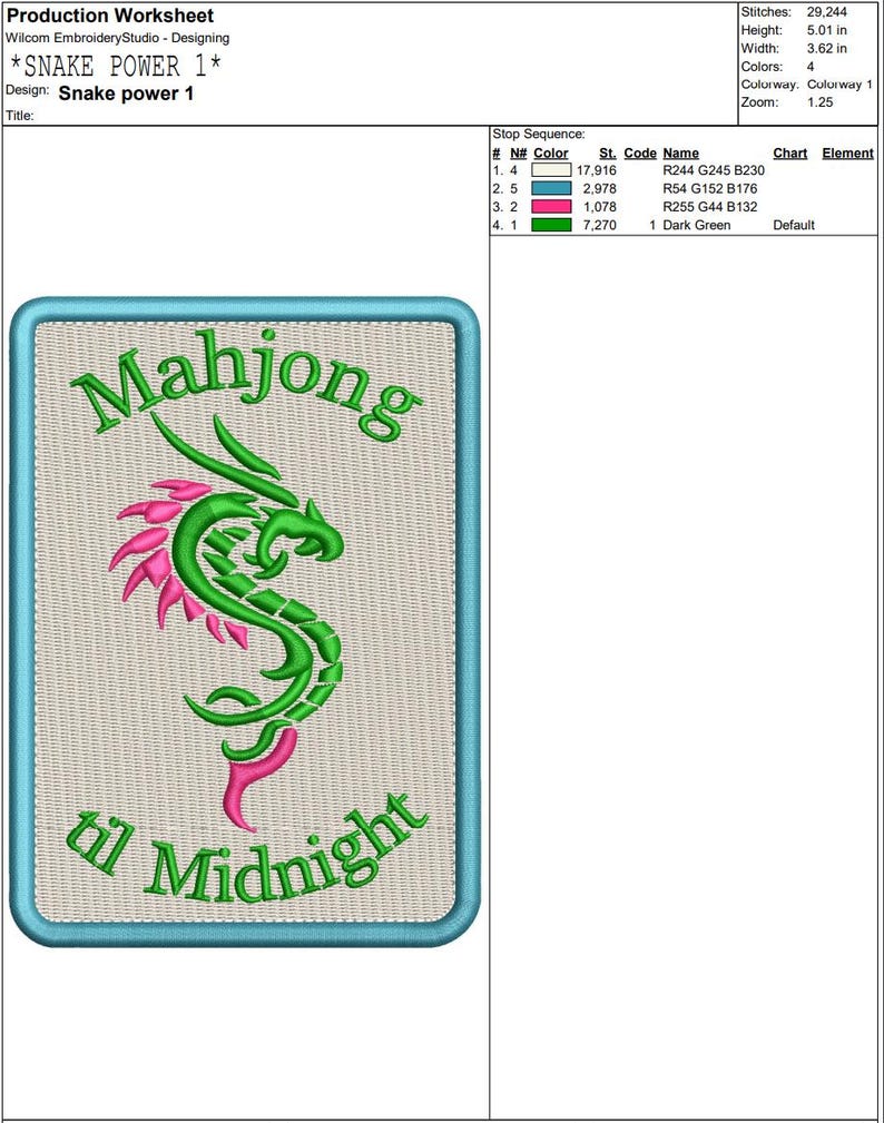 Mahjong Tile Embroidery Design, Green Dragon Patch Pattern, Mahjong ...