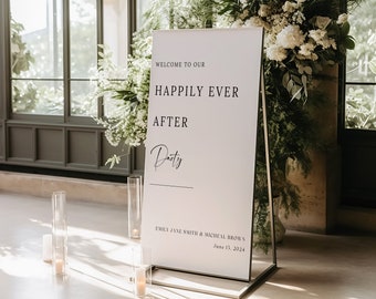 Wedding Welcome Sign happily Ever After Party - Etsy