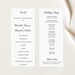 Minimal Wedding Program Template, Simple Wedding Program Template ...