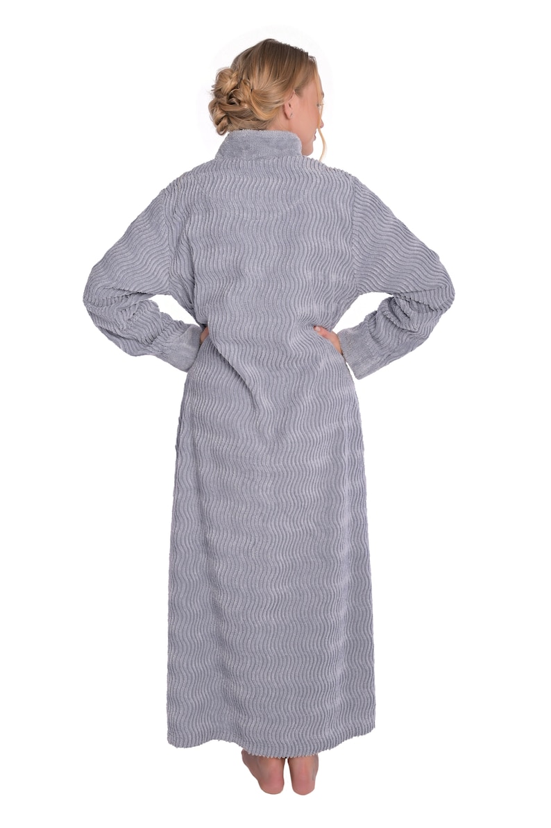 Womens Soft Wavy Chenille Zipper Robe Full Length Chenille Zipper Gown - Etsy Australia