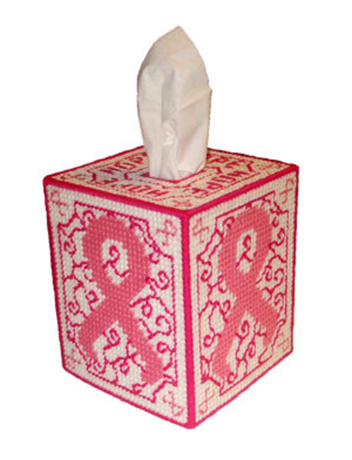 Breast Cancer Hope Tissue Box Cover Plastic Canvas PDF PATTERN ONLY ...