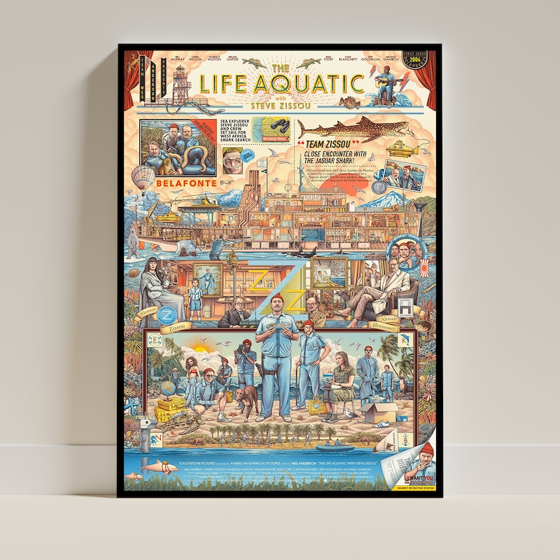 Life Aquatic Poster - Etsy
