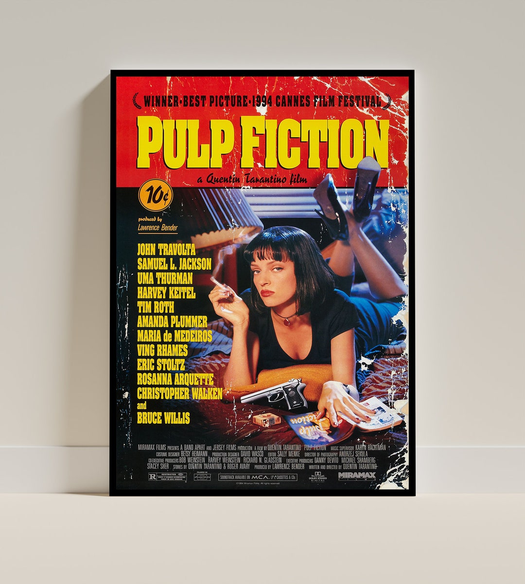Pulp Fiction Canvas Print , Quentin Tarantino and John Travolta Wall ...