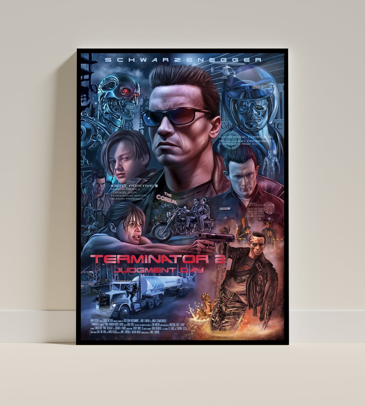 Terminator Canvas Print , Sarah Connor and John Connor Wall Art, Wall ...