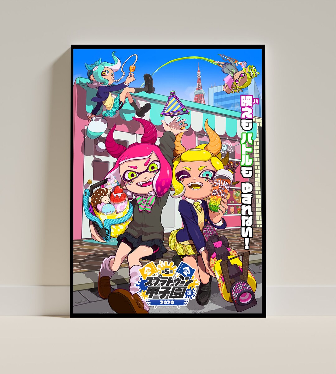 Splatoon Canvas Print, Agent 3 and Inklings Wall Art, Game Art Print ...