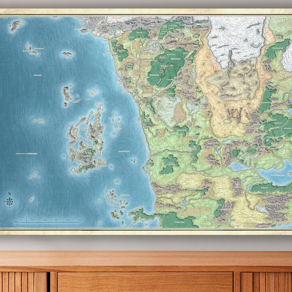 Faerun Map Wall Decor - Etsy