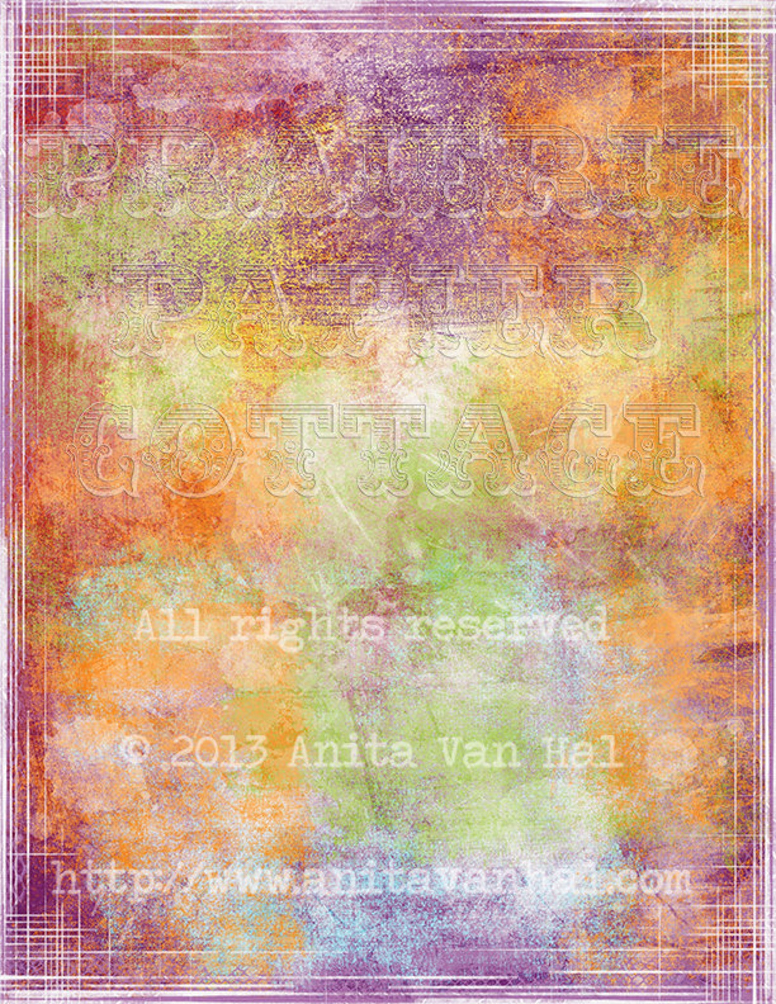 Shabby Orange Green Red Purple Yellow Blue Digital Printable Papers ...