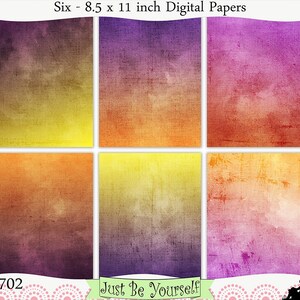 Instant Download Distressed Orange and Purple Digital Papers Set of 6 ...