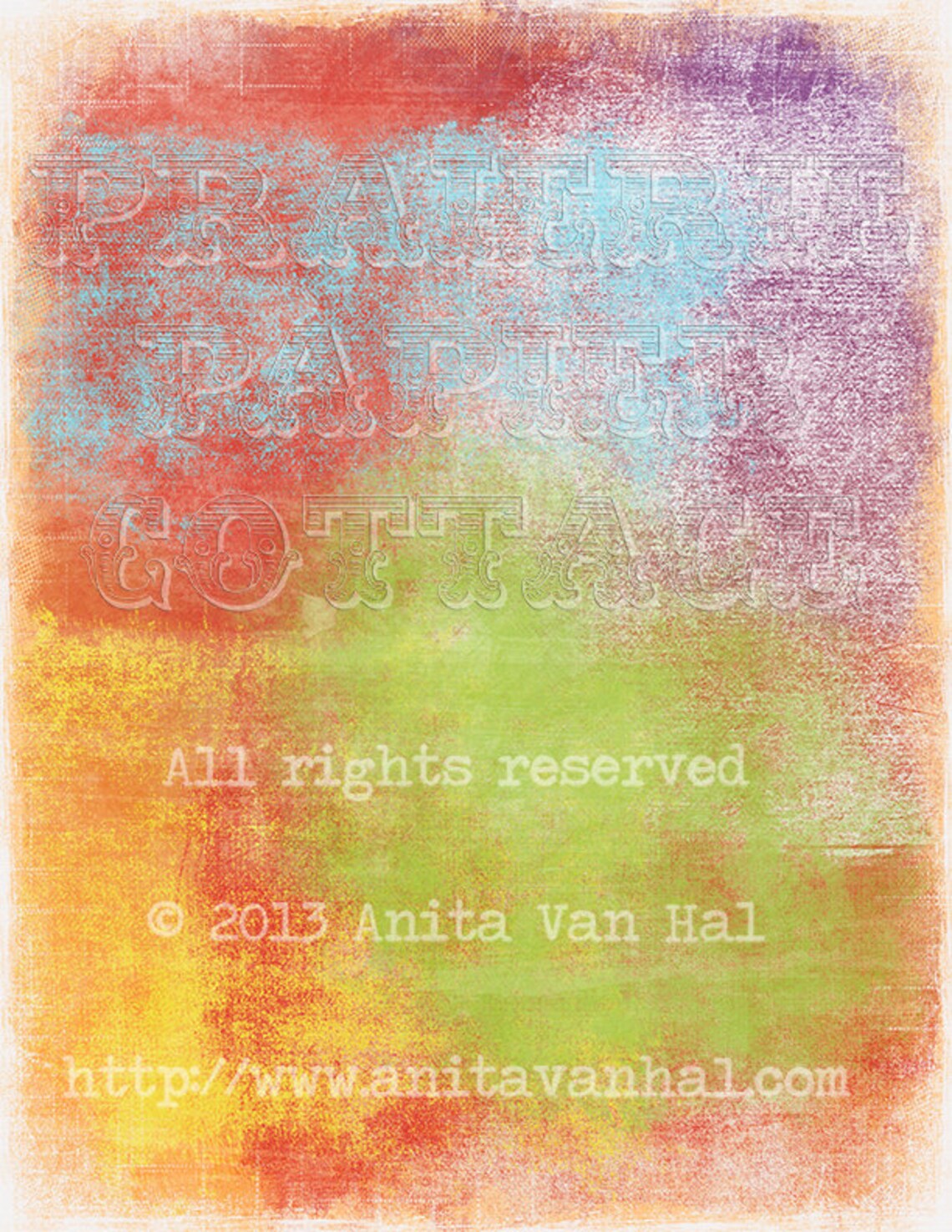 Shabby Orange Green Red Purple Yellow Blue Digital Printable Papers ...