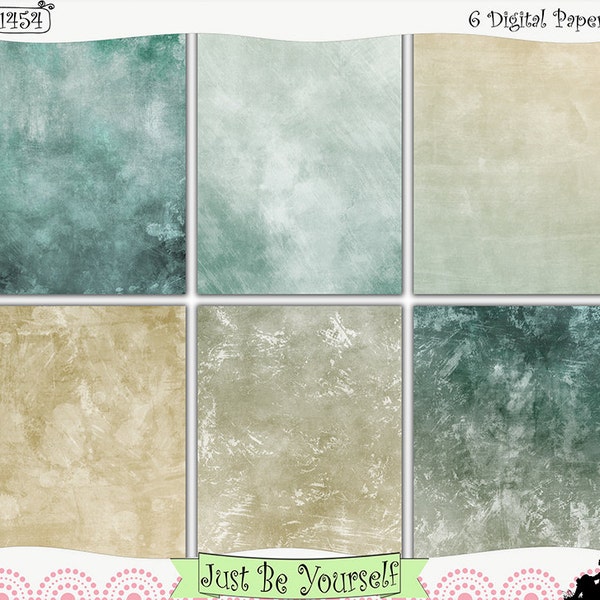 12 X 12 Grungy Autumn Fields Digital Scrapbook Paper Instant Download ...