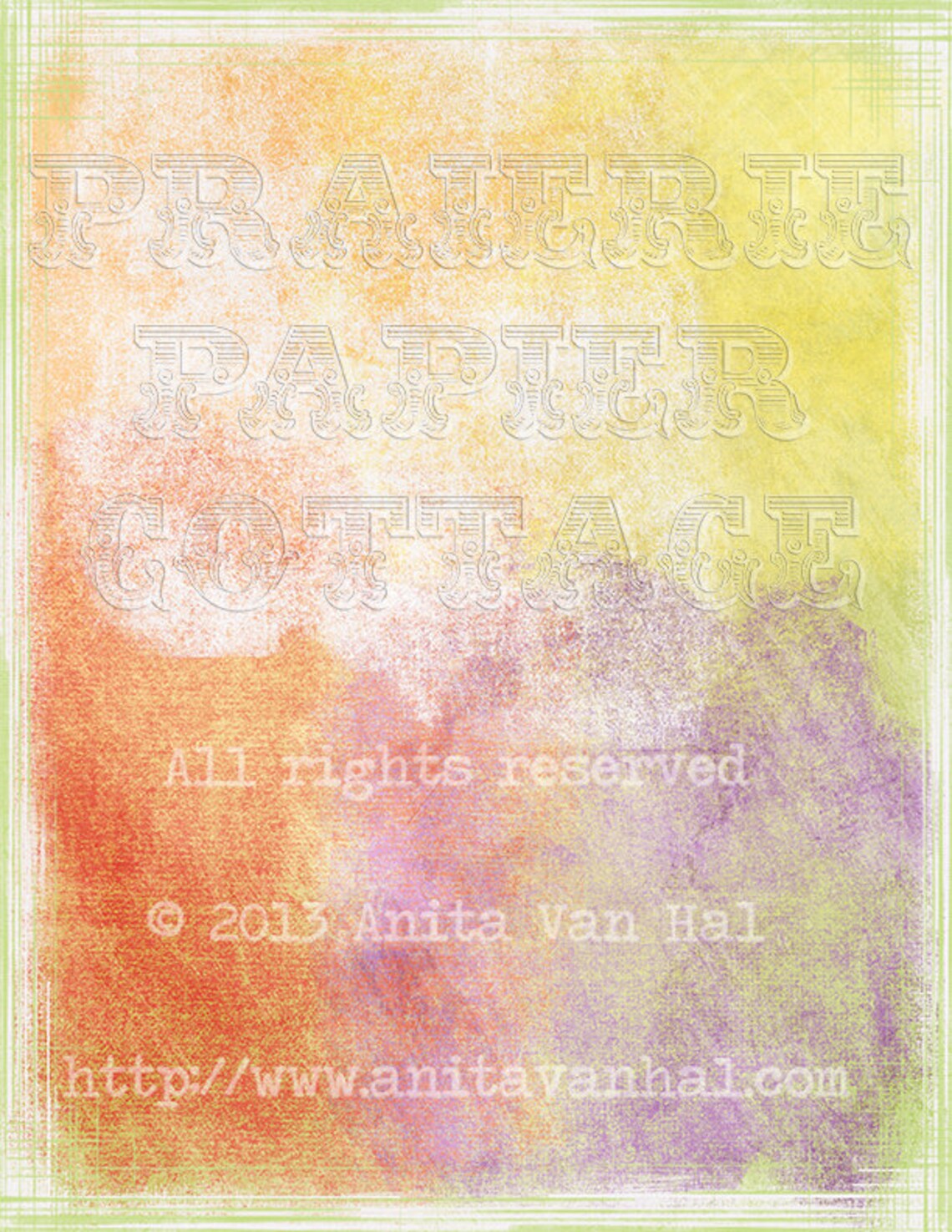 Shabby Orange Green Red Purple Yellow Blue Digital Printable Papers ...