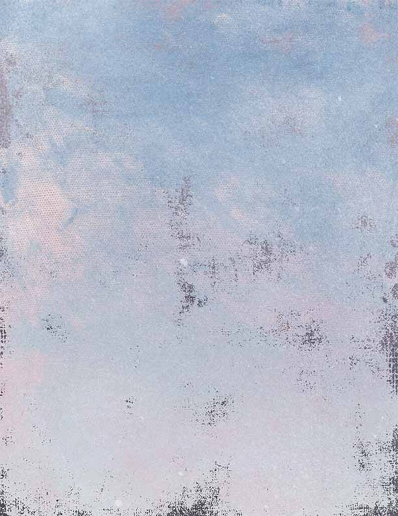Sunset Hues Pink Blue Gray Painted Digital Prints Instant Download Set ...