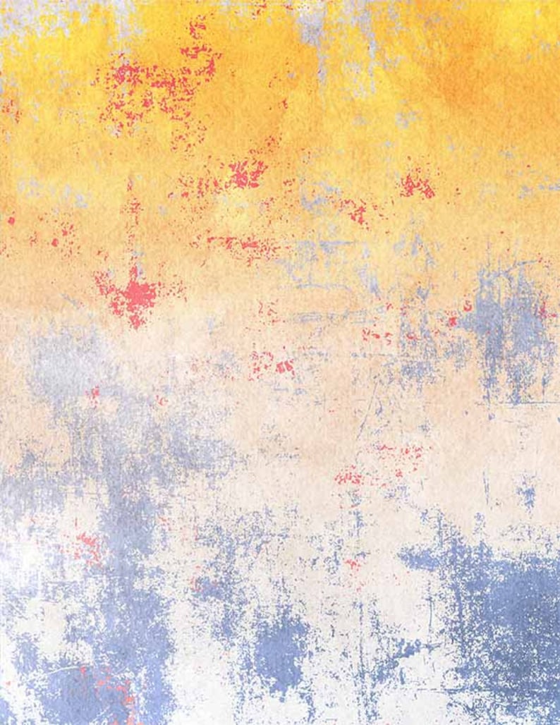 Distressed Blue Red Orange Painted Digital Prints Instant Download Set ...