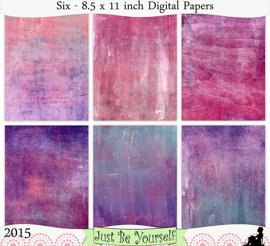 Pink, Peach, Purple and Mint Digital Background Prints Instant Download ...