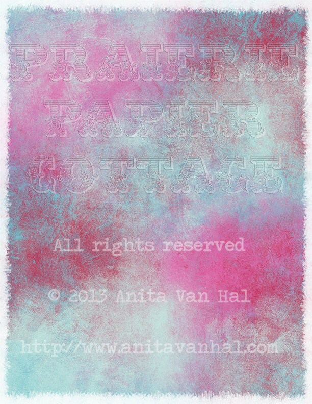 Distressed Pink and Blue Printable Digital Prints Instant Download Set ...