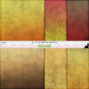 12 X 12" Grungy Ombre Earthtones Digital Scrapbook Paper Instant ...